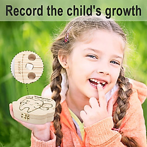 Artsadd Custom Name Tooth Fairy Box, Personality Wooden Tooth Storage Holder Container, Personalized Baby Boy Girl Keepsake Gift for Teeth Childhood Memory