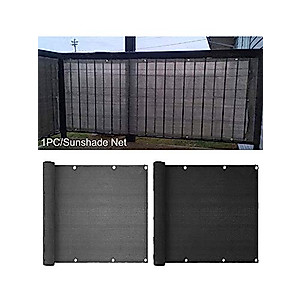 RESOYE 16ft x 3ft 90% Heavy Duty Shade Cloth, Mesh Sun Block Fabric with Grommets, Balcony Privacy Screen Cover Fence Privacy Screen for Wind Outdoor Apartment Railings