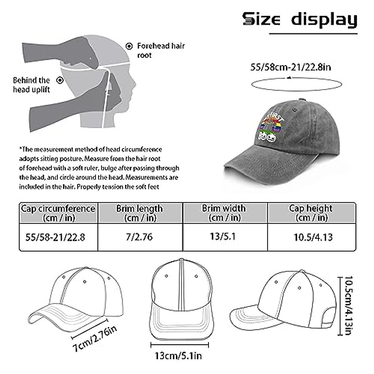 Center Pumpkin Ghost Rainbow caps Hunting hat Pigment Gray Running hat Men Gifts for Boyfriends Workout Cap