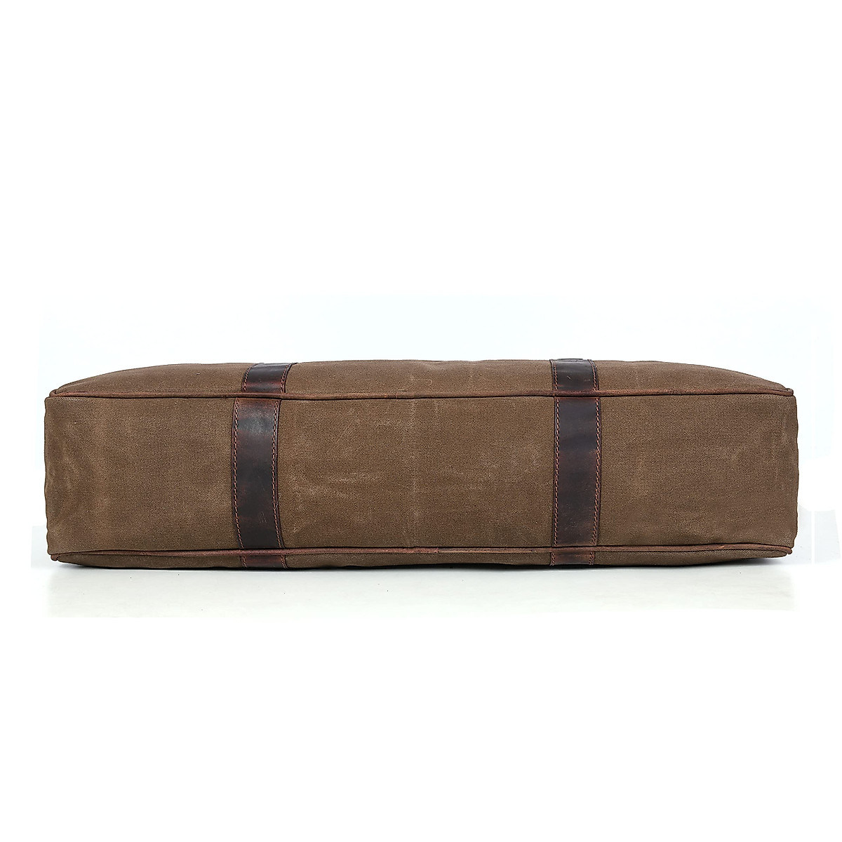 Aaron Leather Goods Canvas Leather Chef Knife Bag with Adjustable/Detachable Shoulder Strap (Seaweed, Canvas)