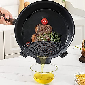 Pasta Strainer - Kitchen Gadgets Strainers and Colanders Silicone Strainer Clip on Strainer for pots Kitchen Strainer for Meat Vegetables Fruit