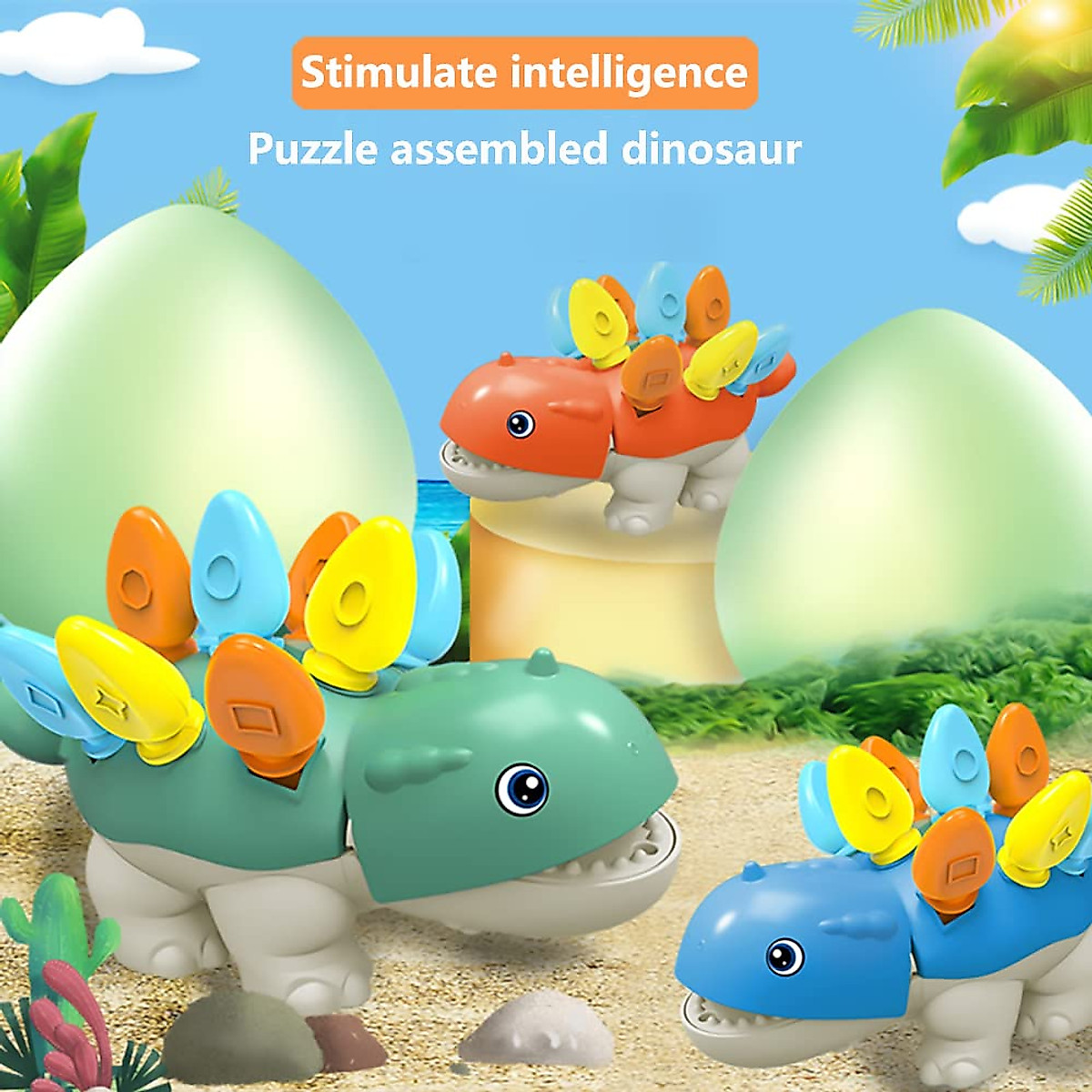 AotBlcer Toddler Toys Age 2-4 Learning Educational Fine Motor Skills Developmental Toys Dinosaur Bath Toys for Kids 2-4, Gift for 2 3 4 Year Old Boys Girls Kids