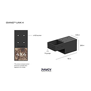 GMINO™ Link 4 Outdoor Framing Module | 4x4 Post Bracket | Pergola Fence Kit - 2 Per Pack