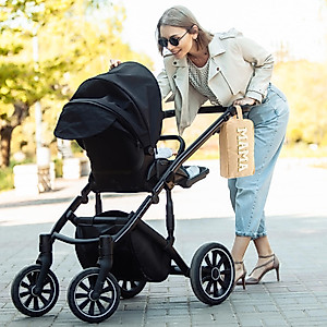 Pinkunn 4 Pcs Preppy Corduroy Makeup Bags Christmas Gift Chenille Patch Cosmetic Bag Mama Stuff Pouch Portable Stuff Travel Zipper Pouch Small Organizer Makeup Bag Set for Women