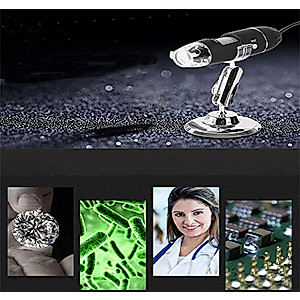 Meichoon 1600X Digital Flexible Microscope Electronic Handheld Mini USB Microscope Magnification Camera with 8 LED HD Lights,Compatible with Window 7 PX, NB03C
