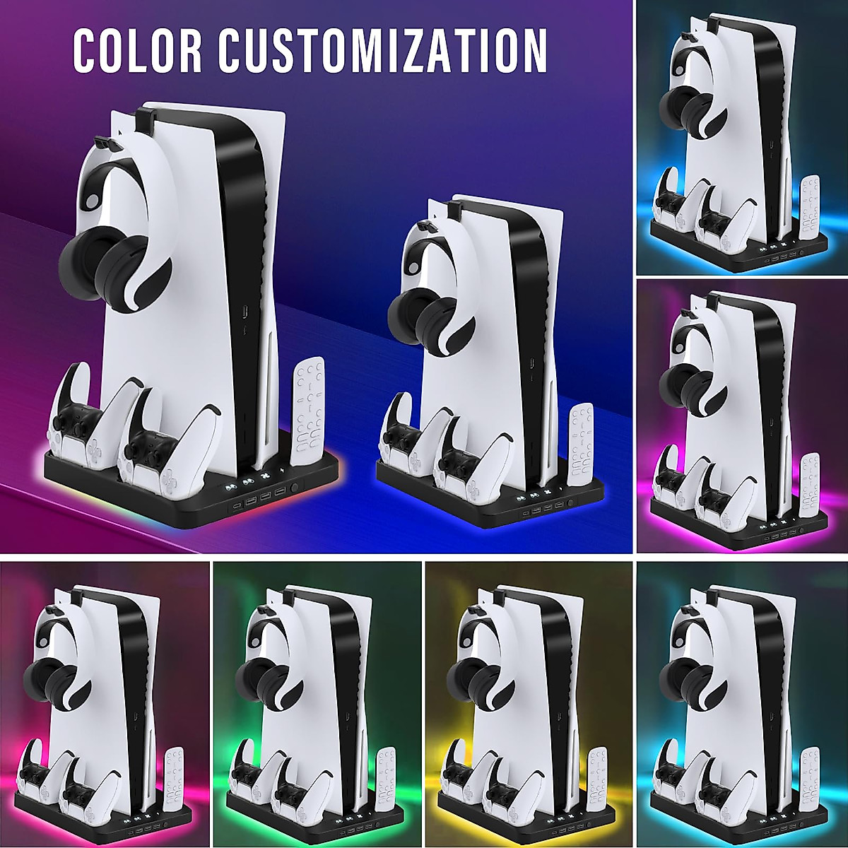 QUUREN PS5 Stand Cooling Station PS5 Stand Cooling Station