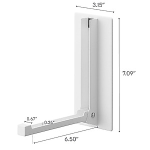 Yamazaki Home Tower Magnetic Folding Hook for Wall Door Or Refrigerator, Collapsible Coat, Bag Or Umbrella Metal Hanger - Steel