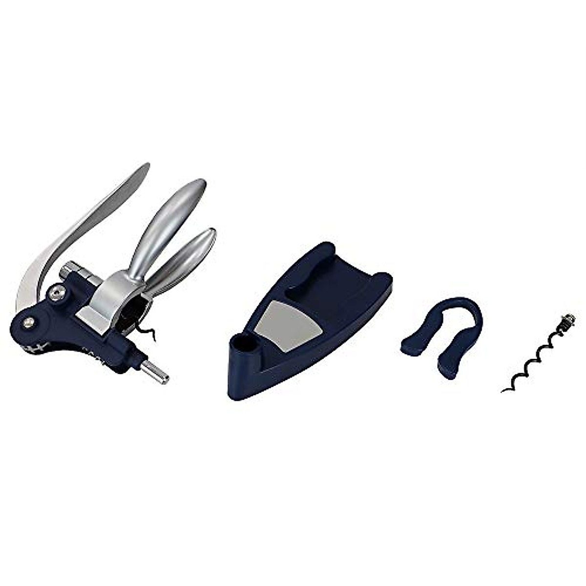 MichaelGraves Rabbit Vertical Levered Wine Bottle Opener – Holding Base, Extra Long Corkscrew and Foil Remover Included