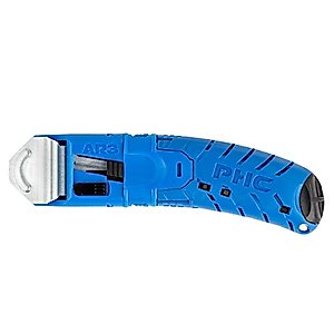 Pacific Handy Cutter AR3 Guarded Auto Retract Safety Cutter with Ambidextrous Twist Handle, Cuts Boxes, Cardboard, Tape, Plastic Straps, and More