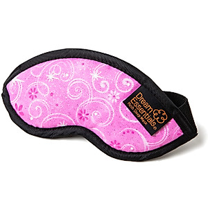 Dream Essentials Hush Children's Travel and Sleep Mask - Handmade in The USA (Pink Fairy Dust)