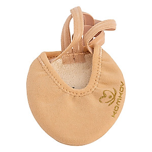 Attitue Half Toe Shoes for Rhythmic Gymnastics, Ballet, & Dance - Hand Made in Belarus (Large) Beige