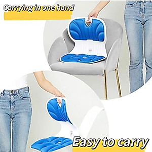 Taiwan Hip Comfortable Lumbar Back Support. Perfect for Home, Office, Desk Chair. Technology for Pelvic Correction. Low Back (Grey) Pain Relief