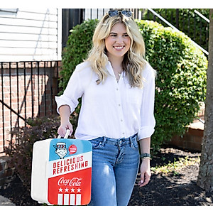 Cooluli Retro Coca-Cola Mini Fridge for Bedroom - Car, Office Desk & College Dorm Room - 10L/12 Can Small Refrigerator - AC/DC 12V Portable Cooler & Warmer for Food, Drinks & Skincare (Coke, Vintage)