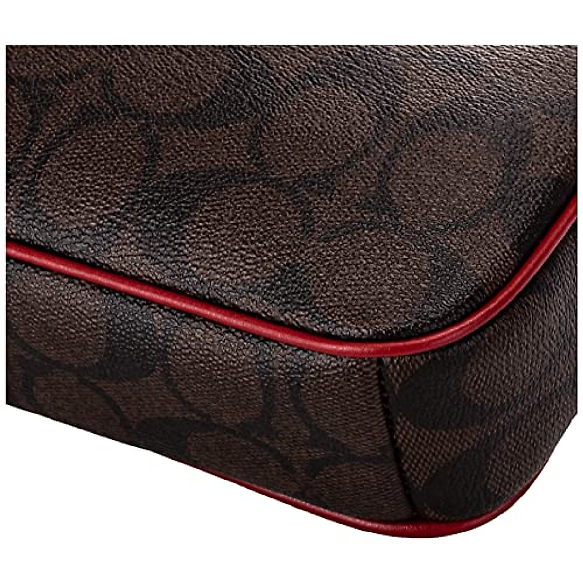 COACH Nolita 19 In Signature Canvas Bag Purse (Brown Red)