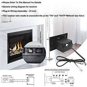 Gas Fireplace Remote Control Kit RCST, for Millivolt Thermostatic Gas Valve On/Off, Compatible with Ambient, Majestic, Monessen, Vermont Castings Gas Valve Fireplaces and Stoves, 5 Year Warranty