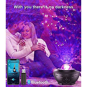 Galaxy Projector Star Projector, Water Wave and Star Effects, APP Control, Speaker, Remote Control, Party、Room Decoration Lights for Kids and Adults