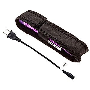 POLICE M12 Aluminum Stun Gun with LED Flashlight, Purple