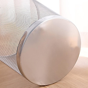 Generic Metal Meshround Garbage Can,Trash Can Mesh Round Open Top Wastebasket,Wire Mesh Desk Trash Can, for Home and Office Workspace (Silver)