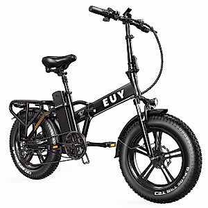 Kebiko 1000W Folding Electric Bike, 48V 20AH Large Removable Battery E Bike, 30+MPH, 80 Miles Max Range, 20" Fat Tire Electric Bike for Adults, Adult Electric Bicycles for Commute Beach Snow