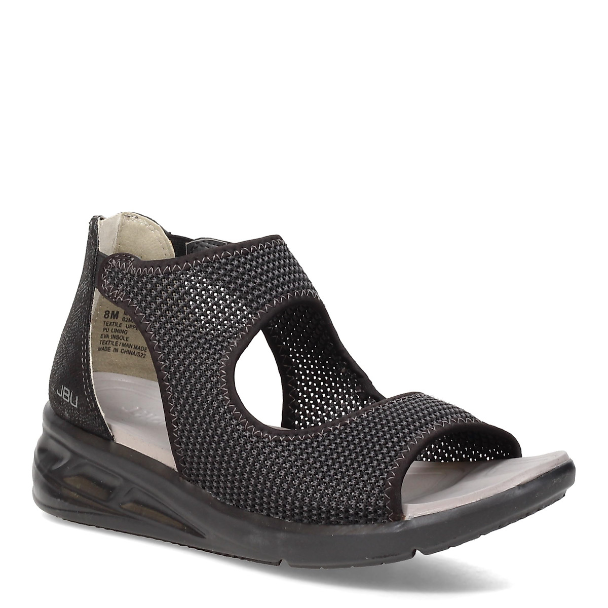 JBU by Jambu Women's Margot Sport Sandal, Black Snake, 11