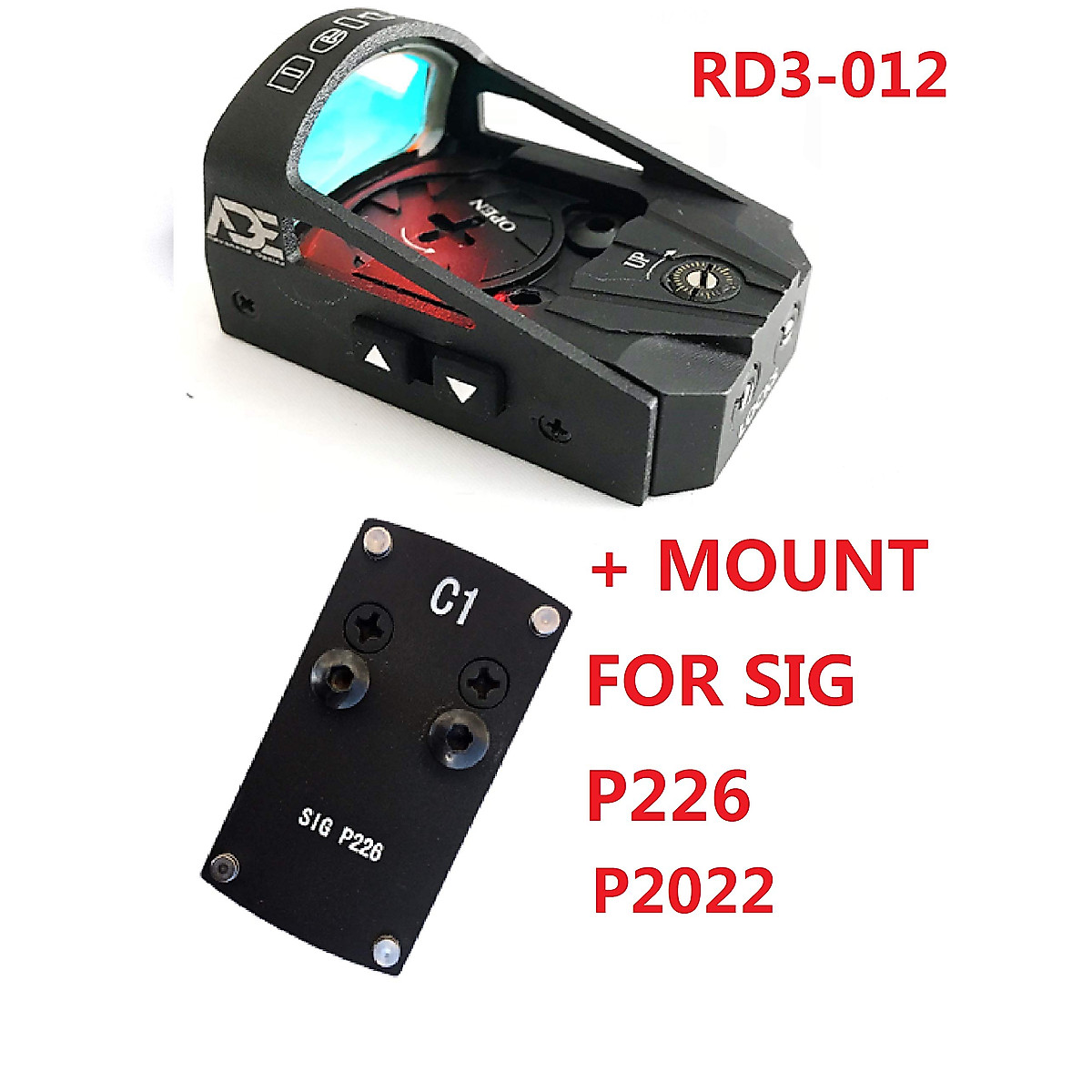 Ade Advanced Optics Delta RD3-012 Red Dot Reflex Sight for Sig Sauer P226 P2022 Pistol