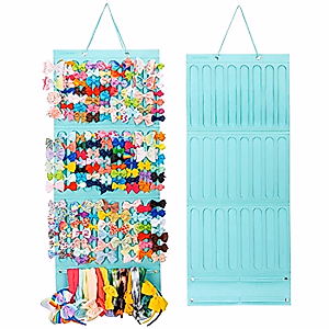 JOYMOMO Hair Bow Holder Organizer For Girls Hanging Bow Holder For Girls Hair Accessories Storage Organizer For Headbands, Hair Clips, Hair Ties, Scrunchies (Without Hair Bows) (green)