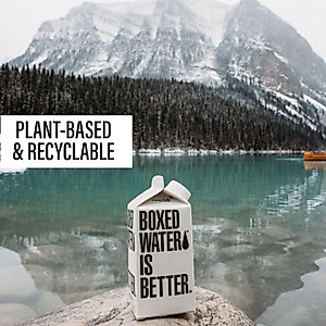 Boxed Water 11.8 oz. (24 Pack) – Purified Drinking Water in 92% Plant-Based Boxes – 100% Recyclable, BPA-Free, Refillable Reusable Cartons - Mini Water