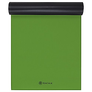 Gaiam Athletic Yoga Series duraMAT Xtra-Wide Mat, Green, 5mm