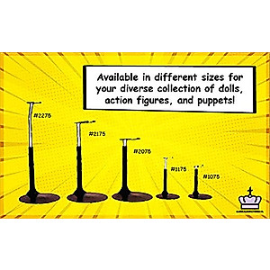 Kaiser Black Doll Stand 2175 - Action Figure Stands with Expandable Waist Wire for 8"-12" Dolls (3 pcs)