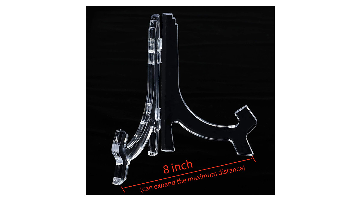 Clear 7 Inch Acrylic Easel Stand - 6 Pack for Displays