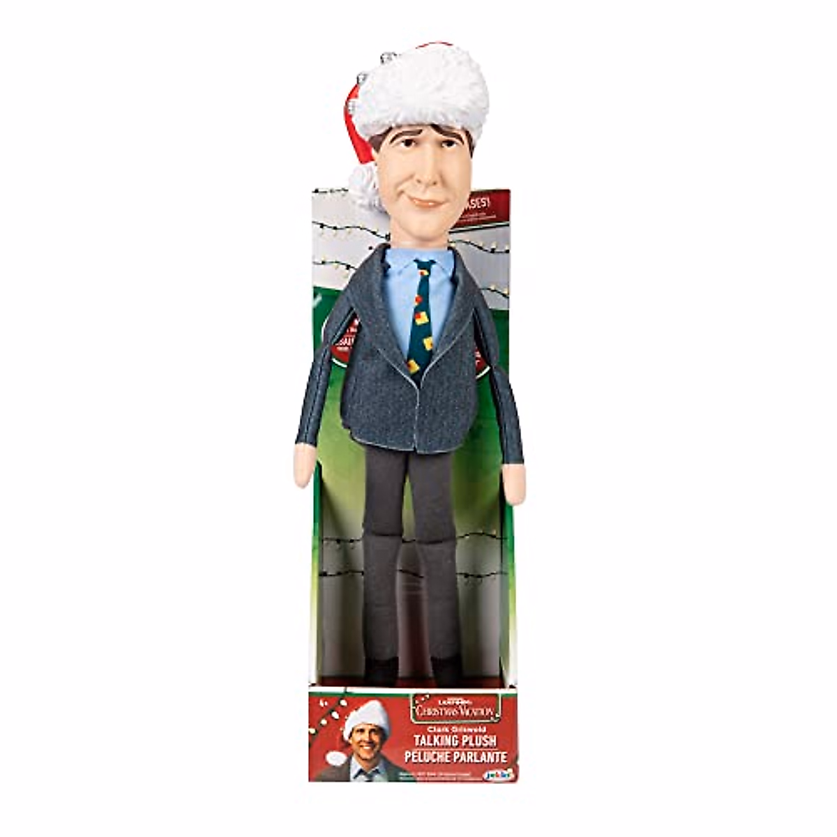 Jakks Holiday Clark Griswold Talking Plush with 16 Phrases, 12 Inches Tall, National Lampoon’s Christmas Vacation