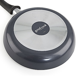 GoodCook Nonstick Aluminum Frying Pan Set, 8" and 10" Skillets, Black, Even Heating, Stay-Cool Ergonomic Handle, PFOA-Free Nonstick Coating, Ideal for Sautéing, Searing, and Frying