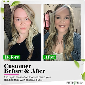 Fifth & Skin: Better’n Ur Skin Liquid Foundation (SOFT BEIGE) - Natural, Organic, Vegan, Cruelty-Free - Gluten-Free Beauty with Buildable Coverage and Palm-Free Luxury - 1 oz