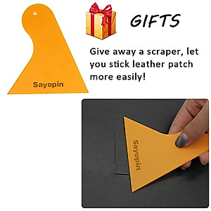 Sayopin Leather Repair Patch Kits for Furniture, Car Seats Couches and Elbow Self-Adhesive Patch Tape for Leather and Vinyl Repair, 8x11 inch Leather Sofa Repair Kits