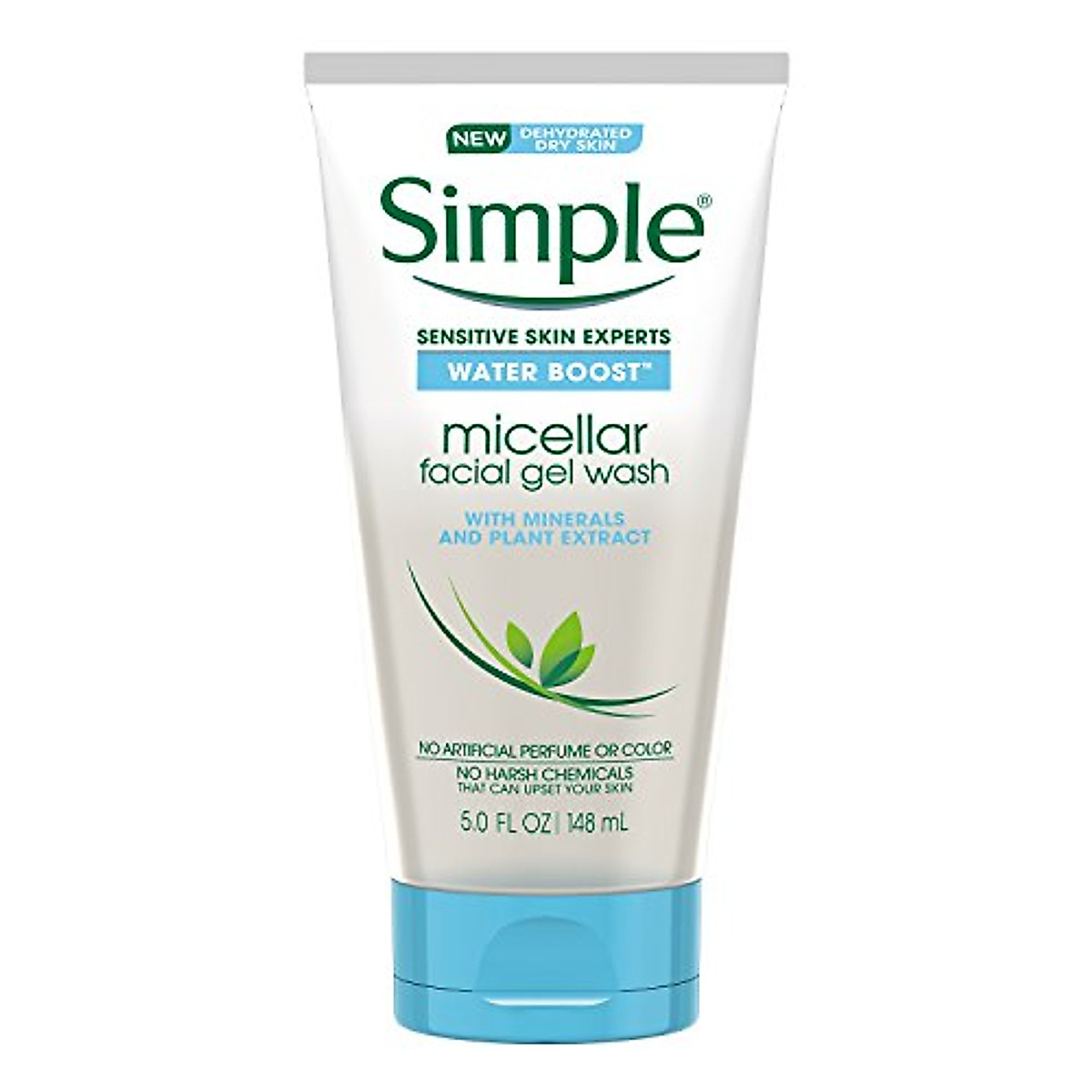 Simple Water Boost Micellar Facial Gel Wash for Sensitive Skin, 5 Ounce (Pack of 3)