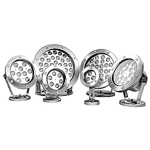 TWXG Colored with Remote Pool Light IP68 Waterproof Stainless Steel Underwater Lights Submersible Night Lamp DC 12V 24V Outdoor Garden Swimming Pool Fountain Lights