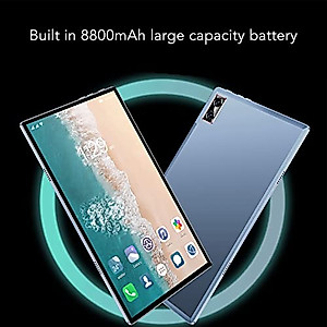 G18 10In Tablet, MT6750 8 Cores for Android11 4G Talkable Tablet 6GB 128GB, with 2560x1600 IPS Display, Dual Card Dual Standby, Dual Bnad, Dual Camera, 1080P Tablet PC for Reading, Videos(Blue)