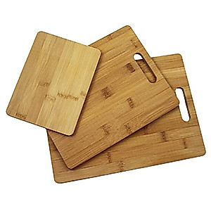 MRKT FINDS 3PK Bamboo Wood Cutting Board, Kitchen Chopping Board, Heavy Duty Serving Tray, AK427