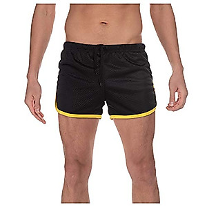 Men's Swim Trunk Swimwear Bathing Suit Swimsuit Board Beach Sport Shorts(Black, M)