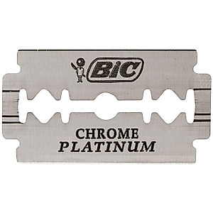 50 BIC Double Edge Razor Blades Chrome Platinum
