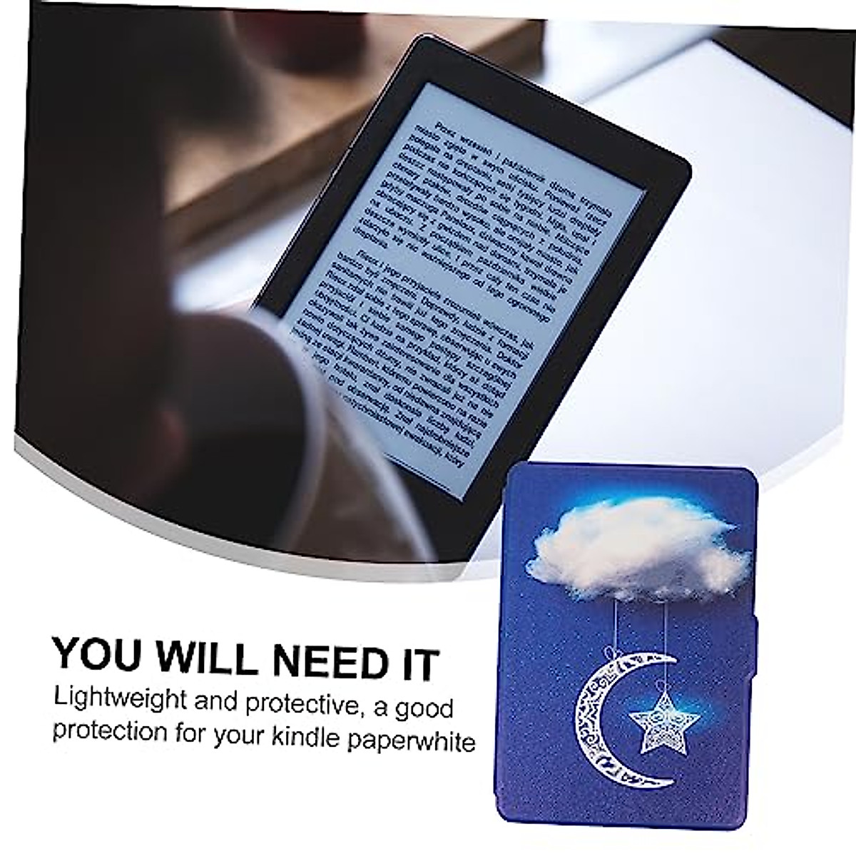 Mikikit Electronic Products 3 pcs Leather case Paperwhite Accessories Universal Holster ereaders E- car Reader auto Sleep case Universal Protection fold Car Holster