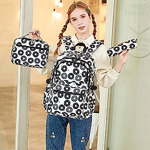 Joyfulife School Backpack for Girls Backpack with Lunch Box Primary School Bags Elementary Bookbags Set