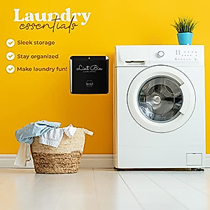 Matte Black Magnetic Lint Bin for Organized Laundry Rooms