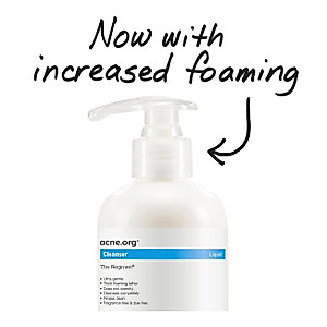 Acne.org Cleanser 16 oz. - Gentle Face Wash for Acne-Prone Skin, Now with Increased Foaming and always pH-Balanced