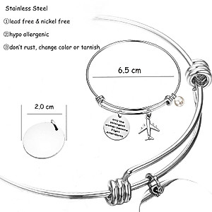 Gzrlyf Flight Attendant Bracelet Flight School Gifts for Flight Attendants Graduation Gifts only the Strongest Women become Flight Attendants (Bracelet)