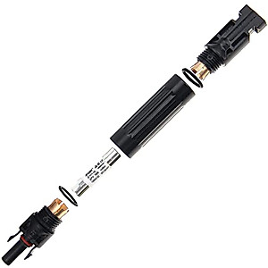 Bumbesti 2Pcs 20A Solar Inline Fuse Holder,Solar Panel PV Connector with Built in 20A Fuse, Waterproof Solar Fuse Connector, Solar Surge Protection Device