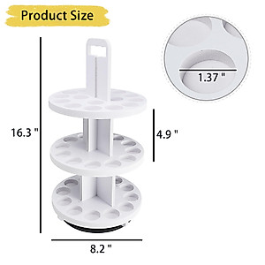 SANFURNEY Craft Paint Storage Rack, 40 Holes Spinning Paint Storage Tower, Vertical Paint Organizer Holder Stand for Apple Barrel, Folkart -2oz Craft Paints