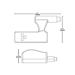 BAZZ Integrated LED Hinge Gadget Closet and Drawer Light, Wireless, Easy Installation, Batteries Included, Long-Lasting, 2.75-in, White