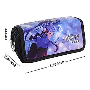HUNGAHAAPAI Genshin Impact Pencil Case With Metal Brass Bookmark And Weapon-pen For School Students Total 8 Genshin Impact Merch Ayaka