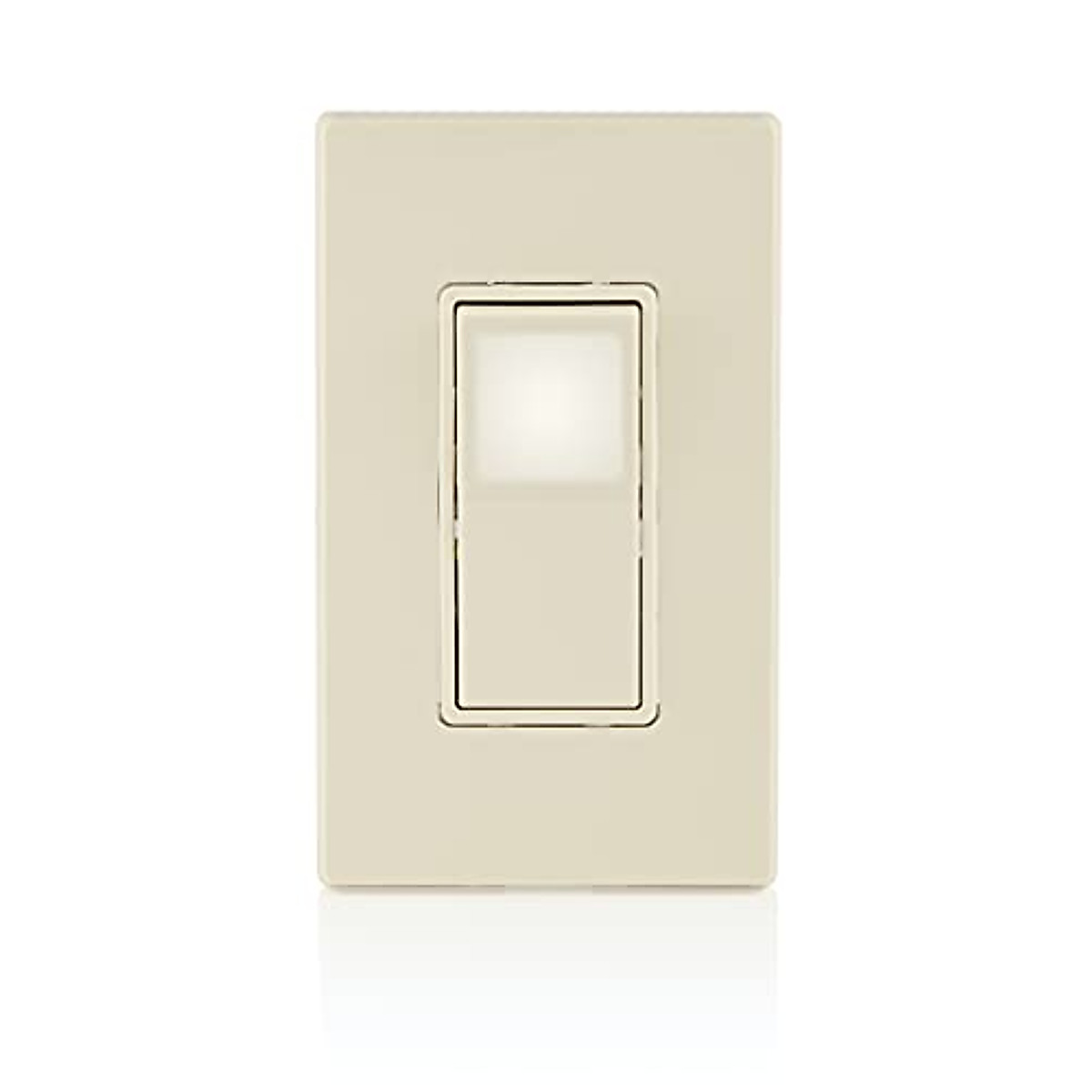 Leviton L5614-2T 15 Amp, 120/277 Volt, Decora LED Illuminated Rocker Single 4-Way AC Quiet Switch, Residential Grade, Grounding, Light Almond